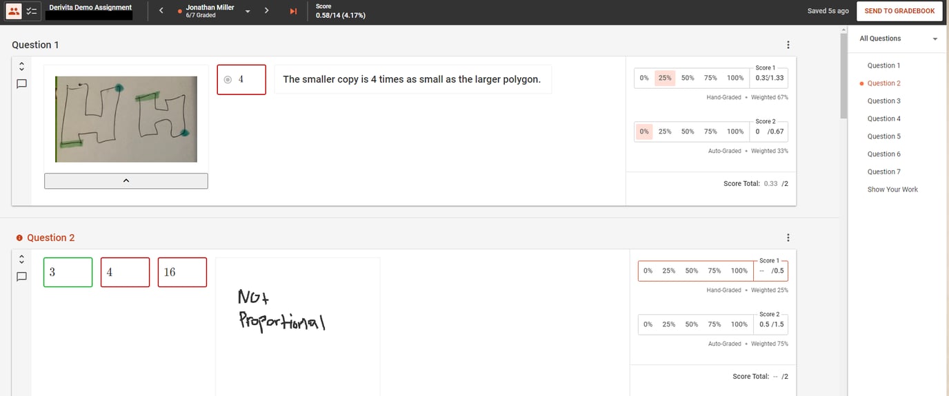 How to grade in Derivita